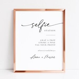 Selfie Station Printable Wedding Sign, Photo Booth Hashtag Wedding ...