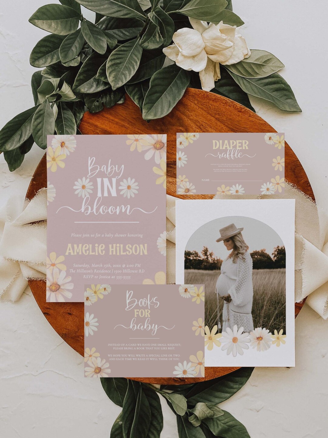 Baby in Bloom Baby Shower Invitation | Floral Baby Shower Invite ...