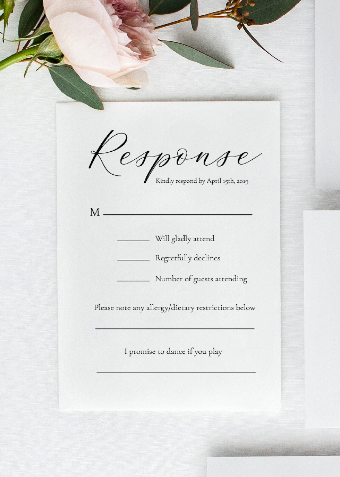 Simple Wedding Invitation Photo Wedding Invite Printable | Etsy