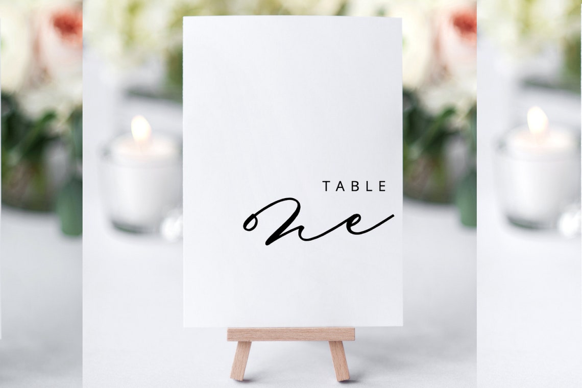 Printable Table Numbers Editable Table Numbers Template | Etsy