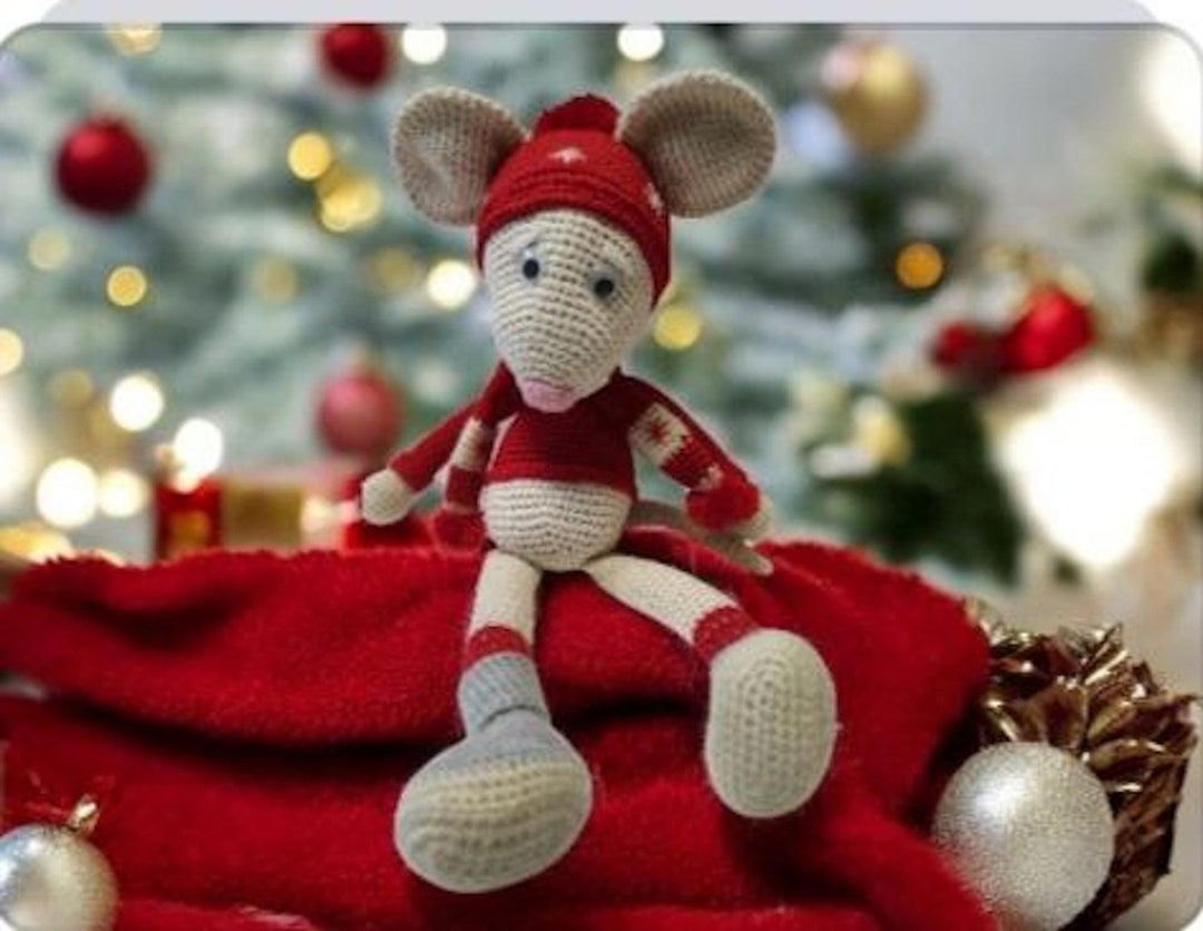 Big White Rat Children's Toy in a Sweater as a Game Toy for a Girl or ...