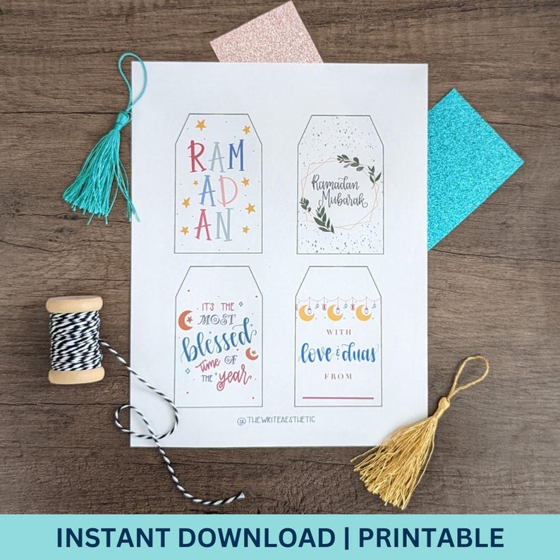 Ramadan Gift Tag | Printable Ramadan Gift Tags | Ramadan Gift - Etsy