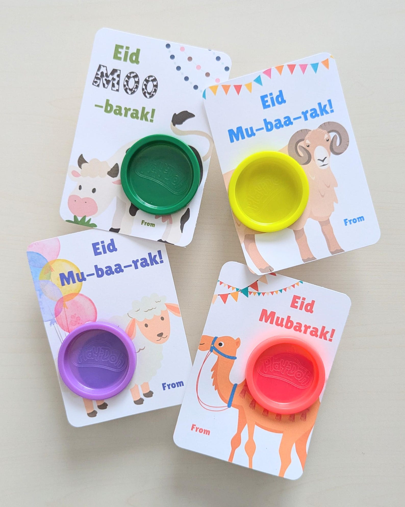 Eid Ul Adha Play Doh Gift | Toddler Eid Gift | Printable Class Eid Gift ...