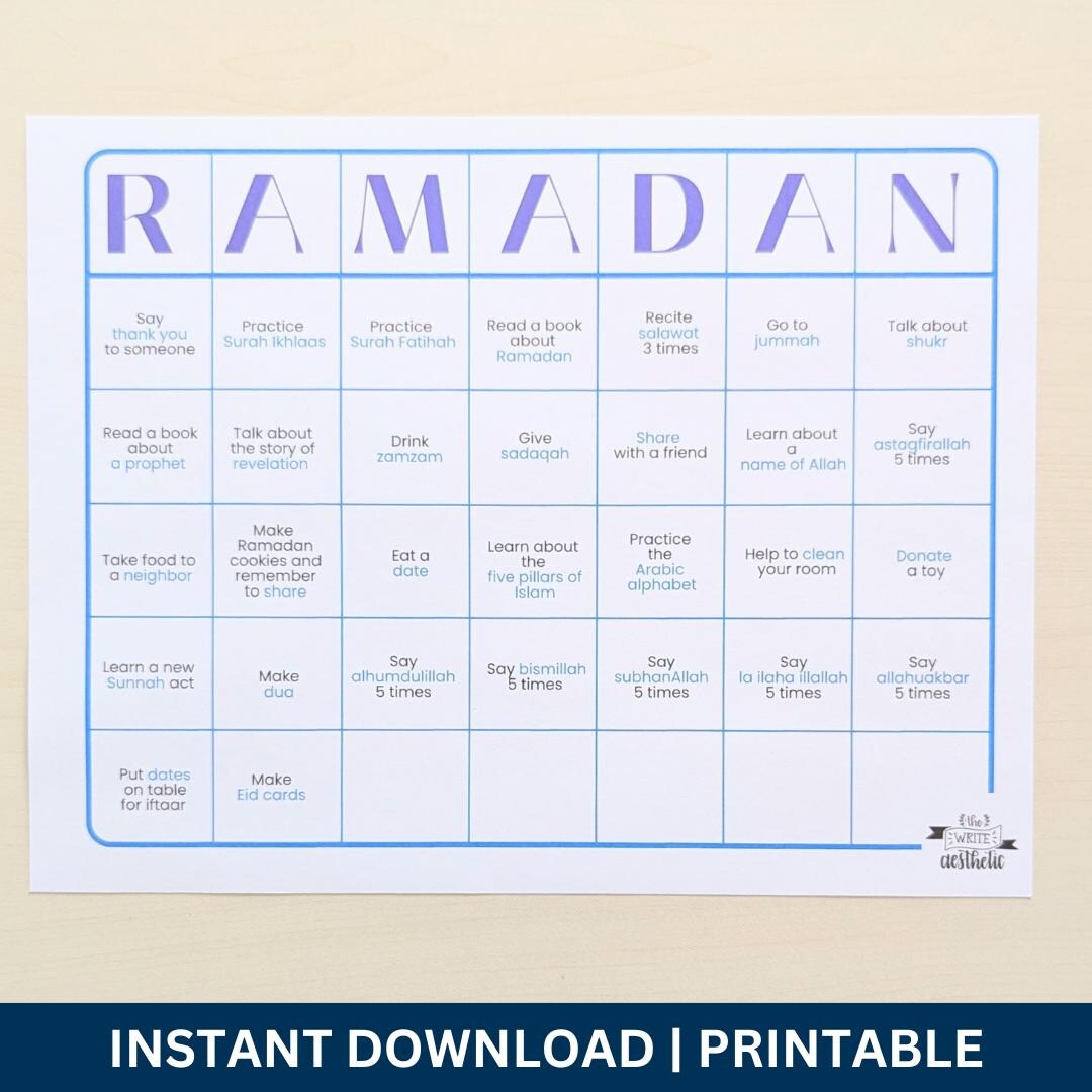Ramadan Good Deed Calendar Printable Ramadan Calendar Ramadan Kids ...