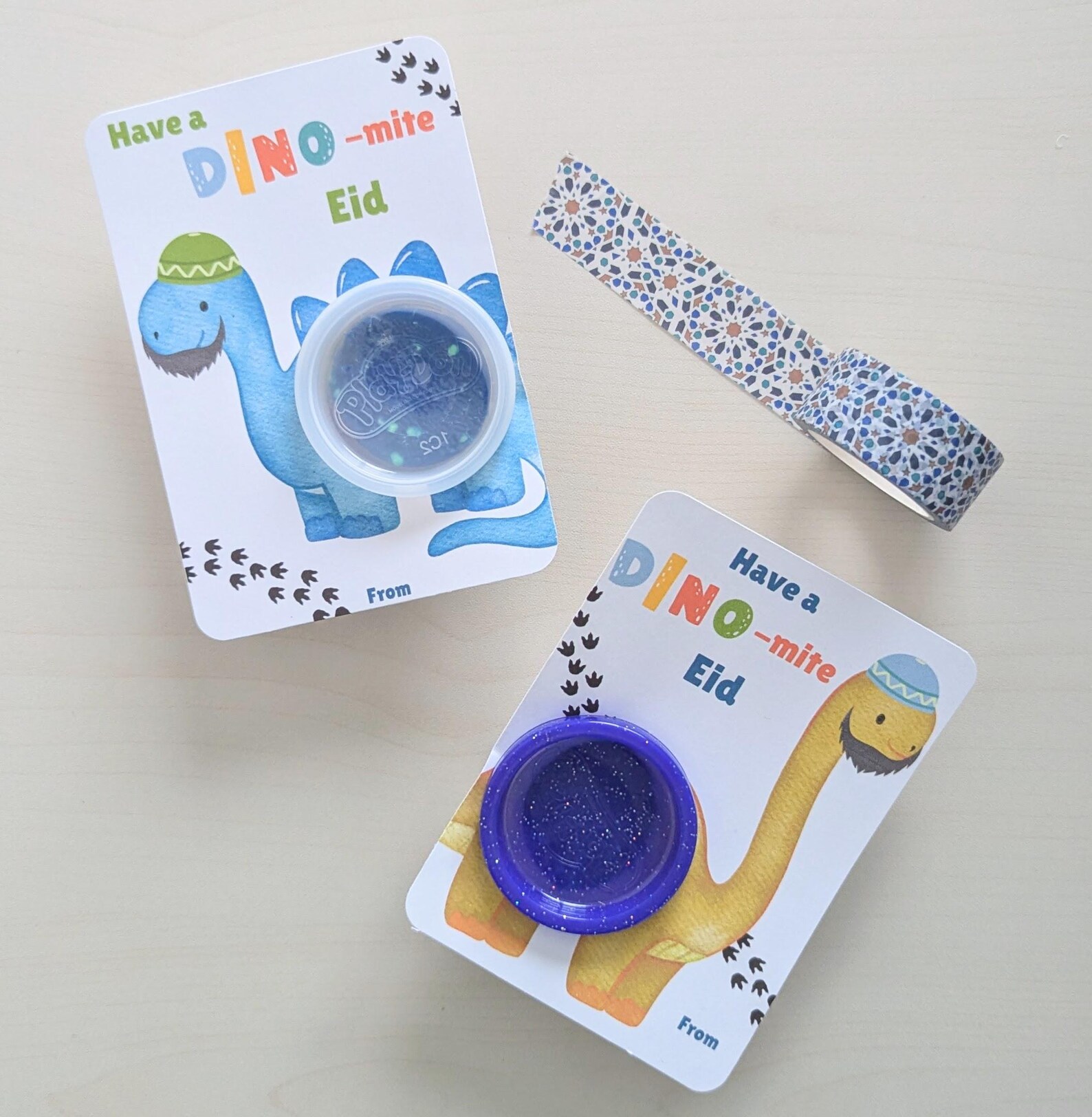 Printable Eid Play Doh Cards | Editable Eid Class Gifts - Etsy