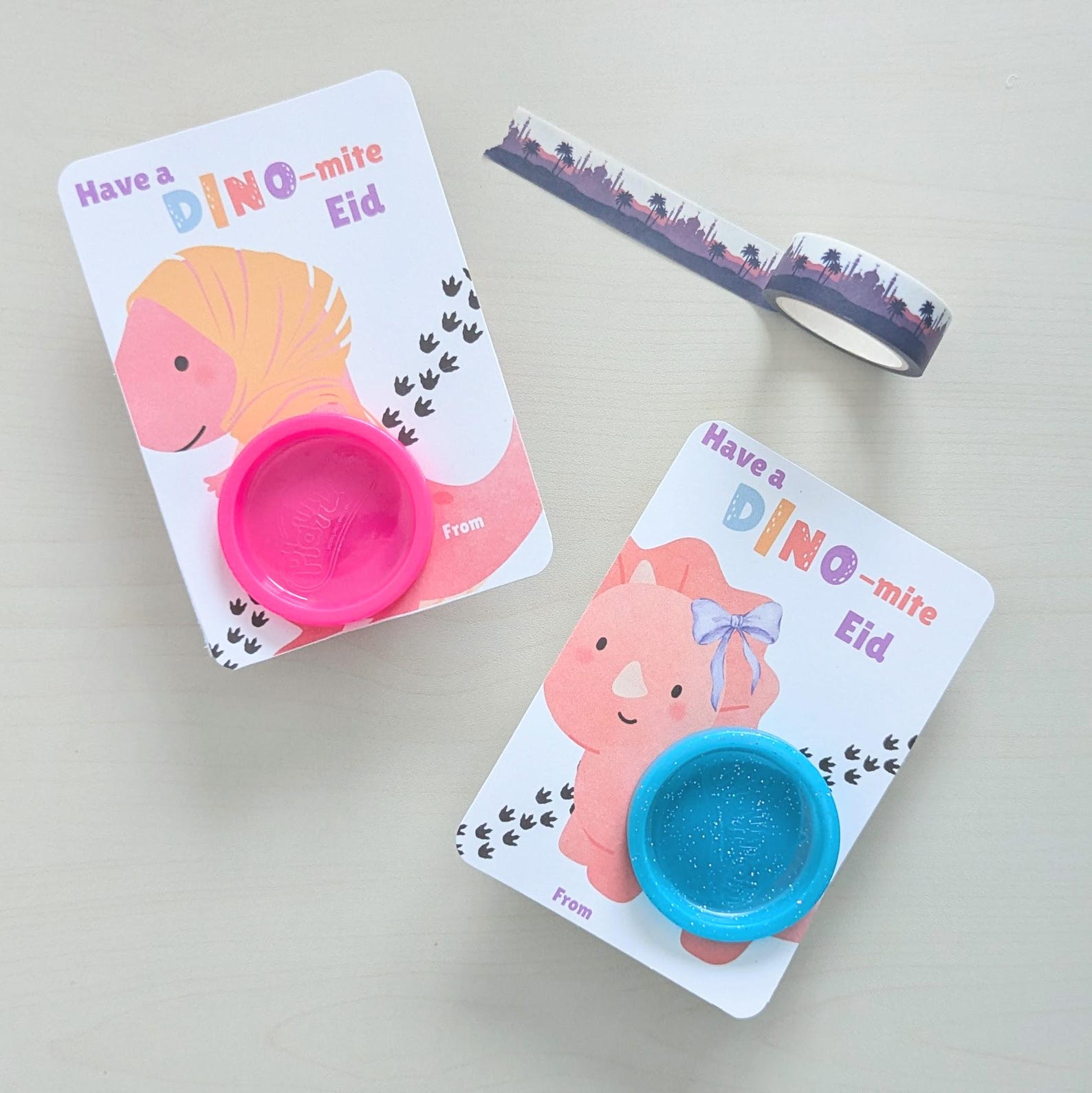 Printable Eid Play Doh Cards | Editable Eid Class Gifts - Etsy