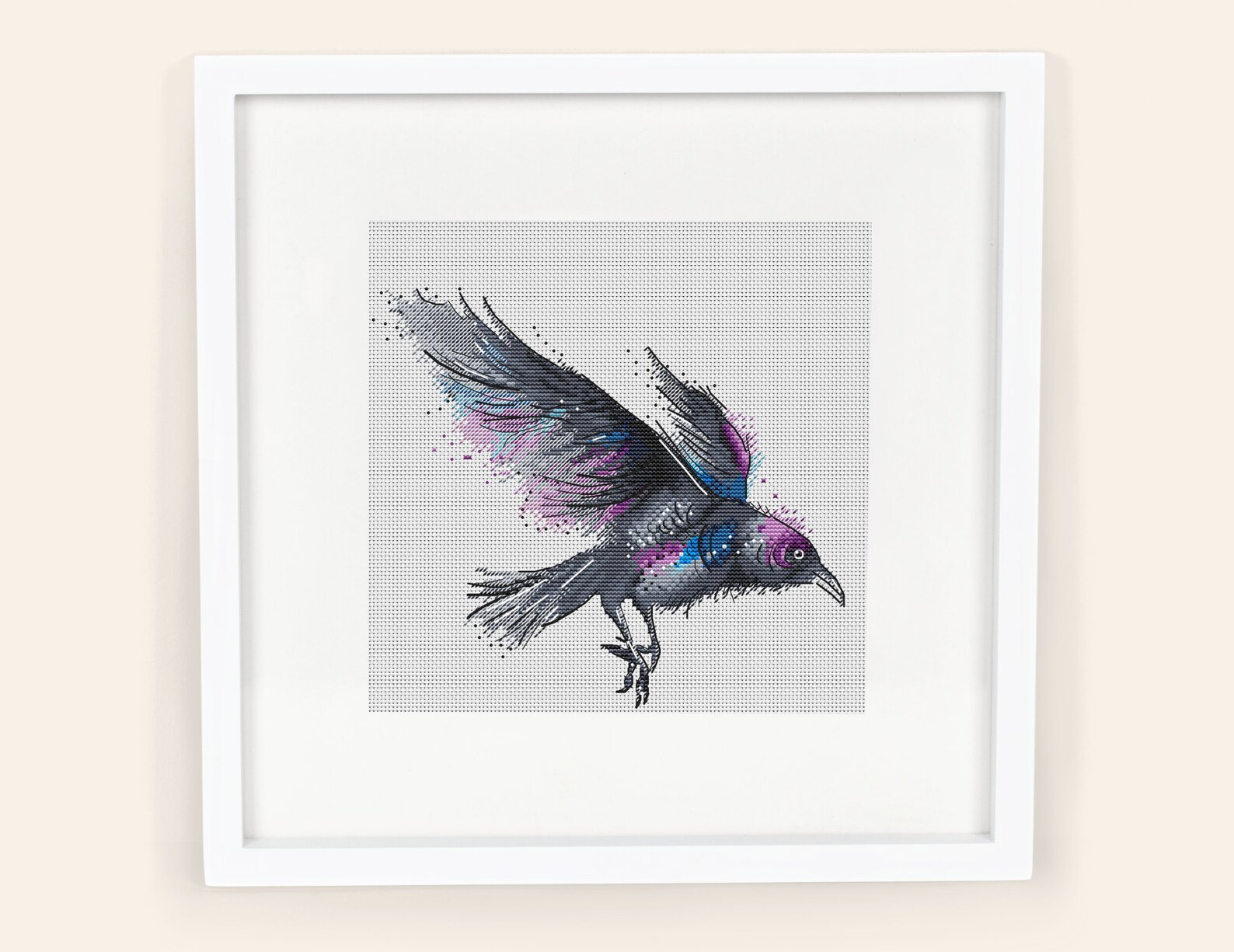 Raven Cross stitch pattern PDF for instant download Digital | Etsy