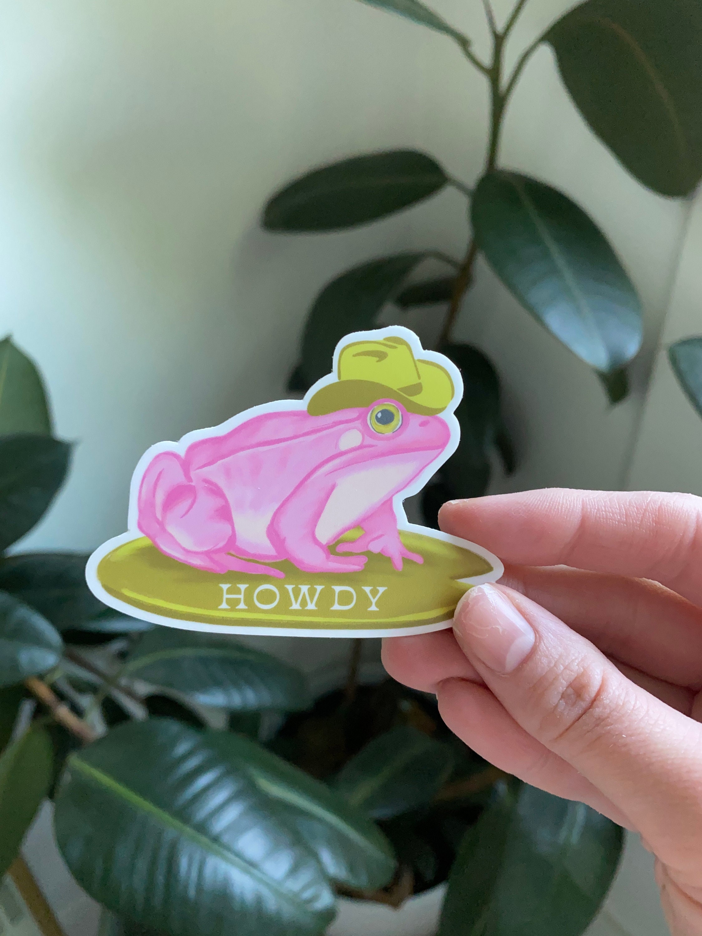 Howdy Frog Die Cut Sticker | Vinyl Waterproof Durable Scratch Resistant ...