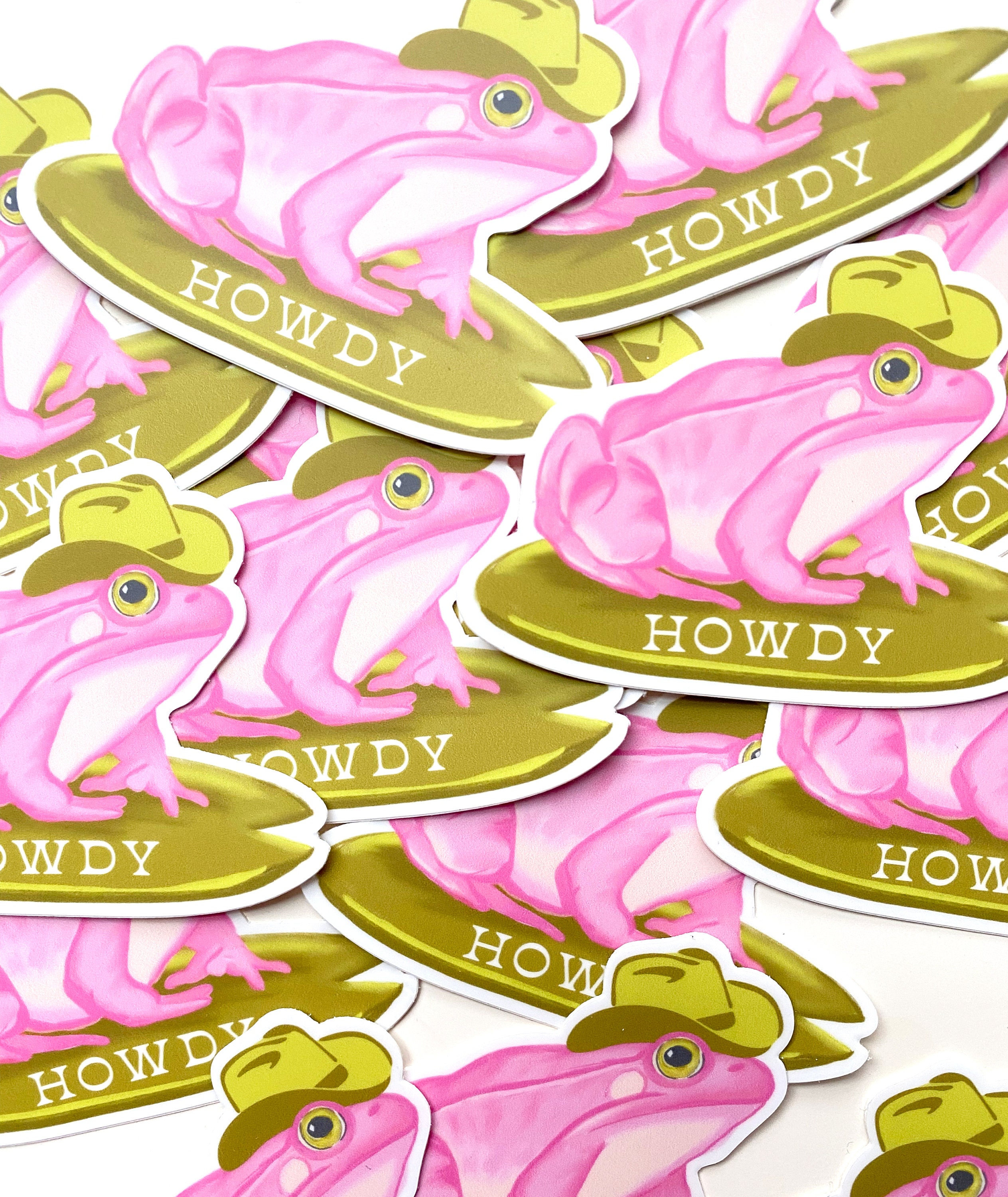 Howdy Frog Die Cut Sticker | Vinyl Waterproof Durable Scratch Resistant ...