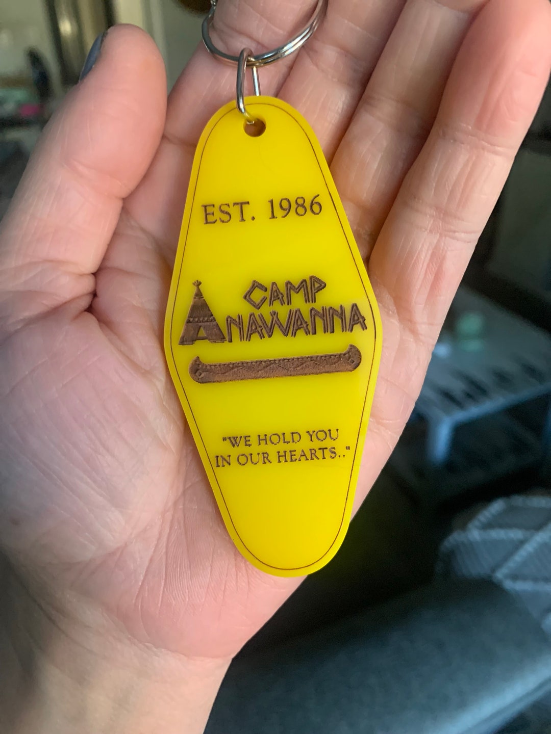 Camp Anawanna Acrylic Motel Keychain - Etsy