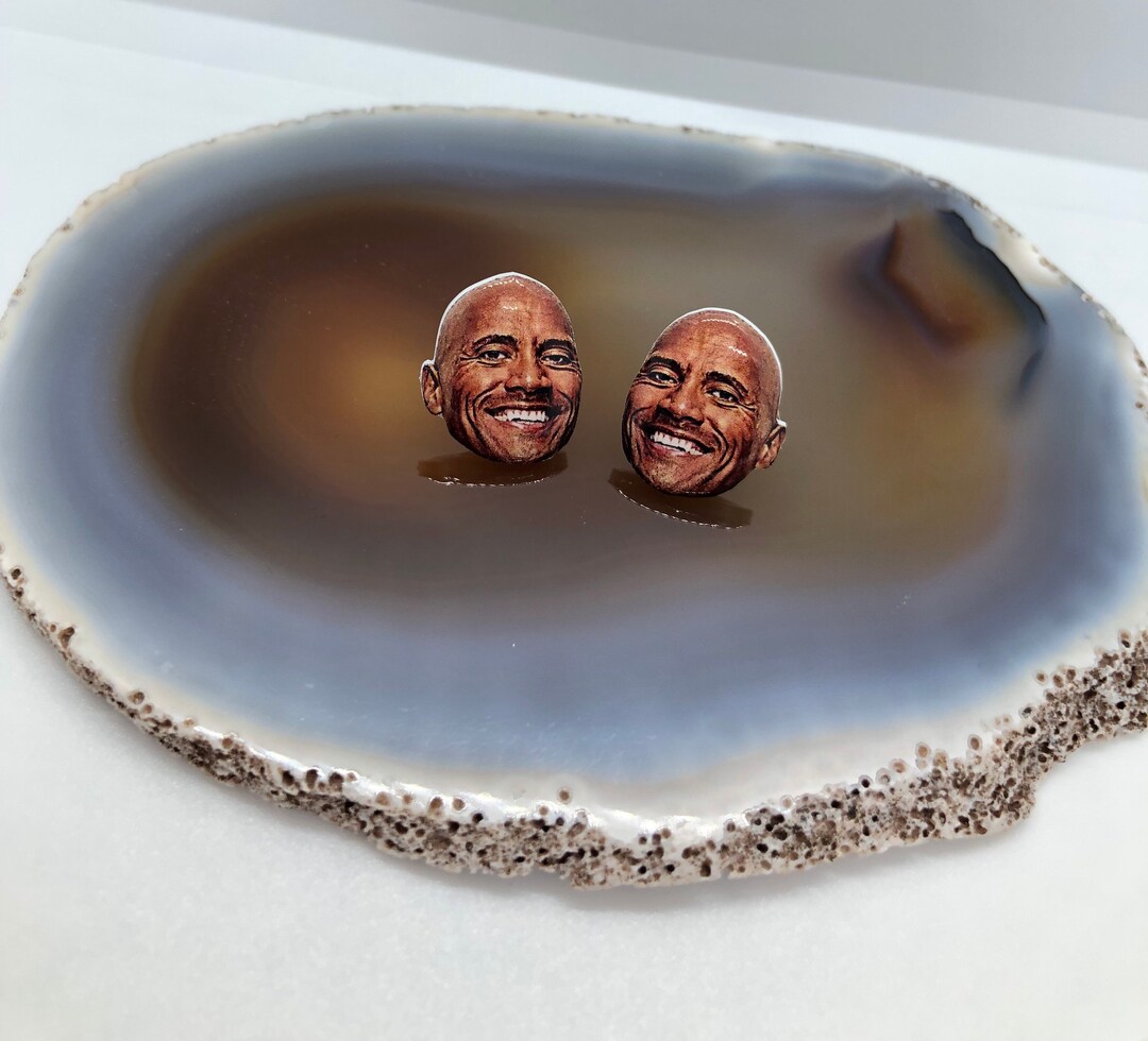 Dwayne Johnson the Rock Stud Earrings - Etsy