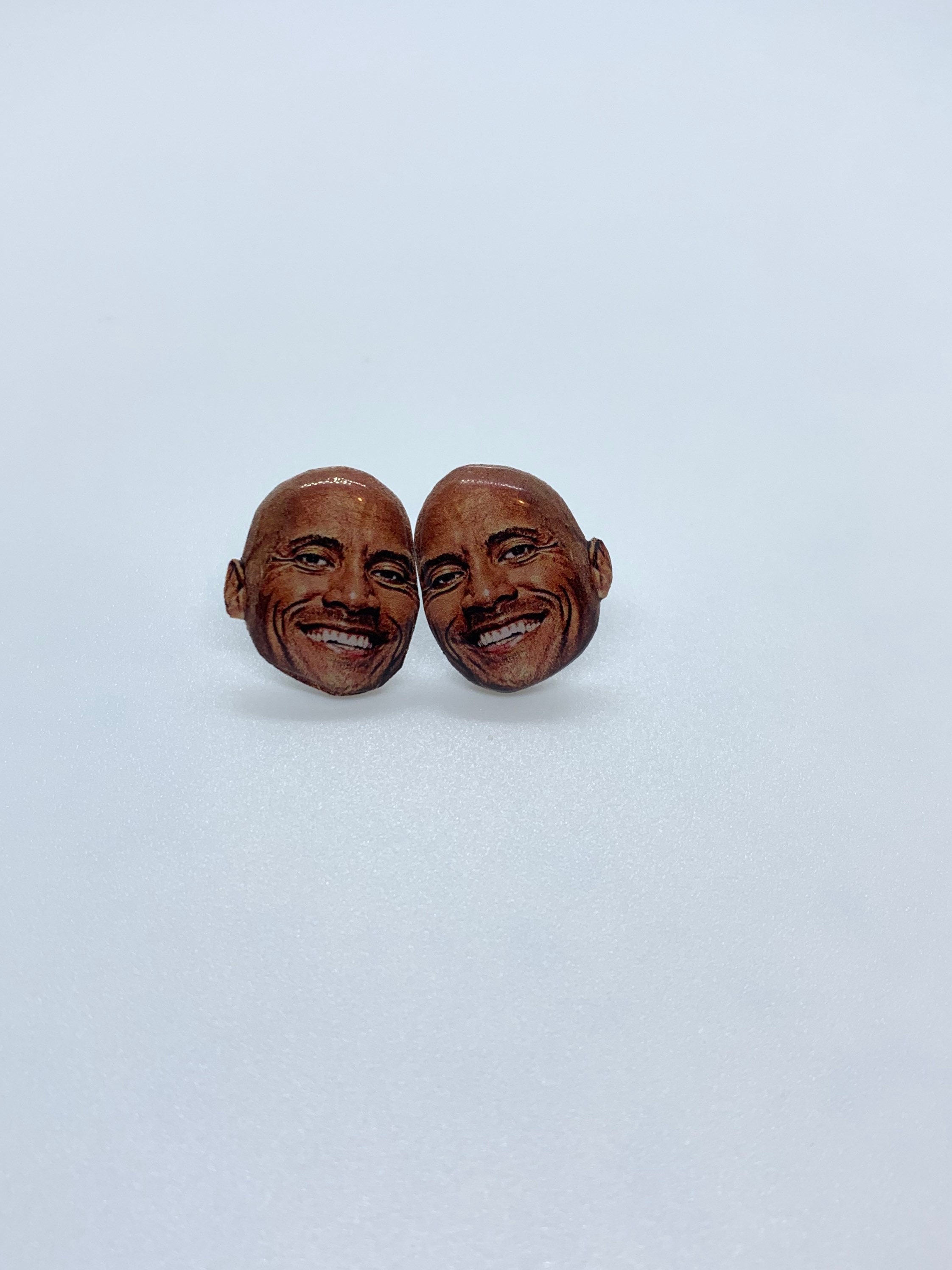 Dwayne Johnson the Rock Stud Earrings - Etsy