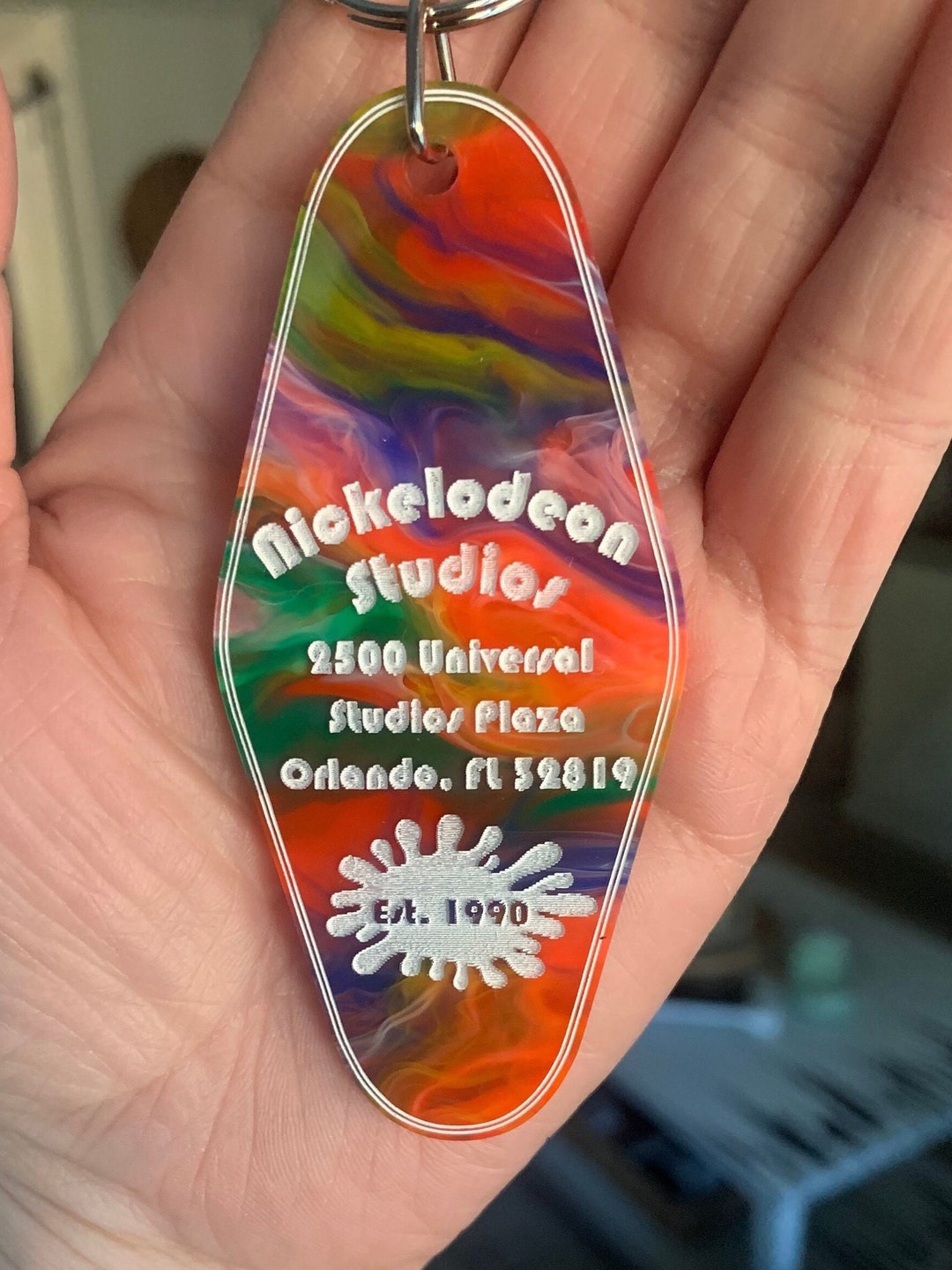 Nick. Studios Retro 90s Acrylic Motel Keychain - Etsy