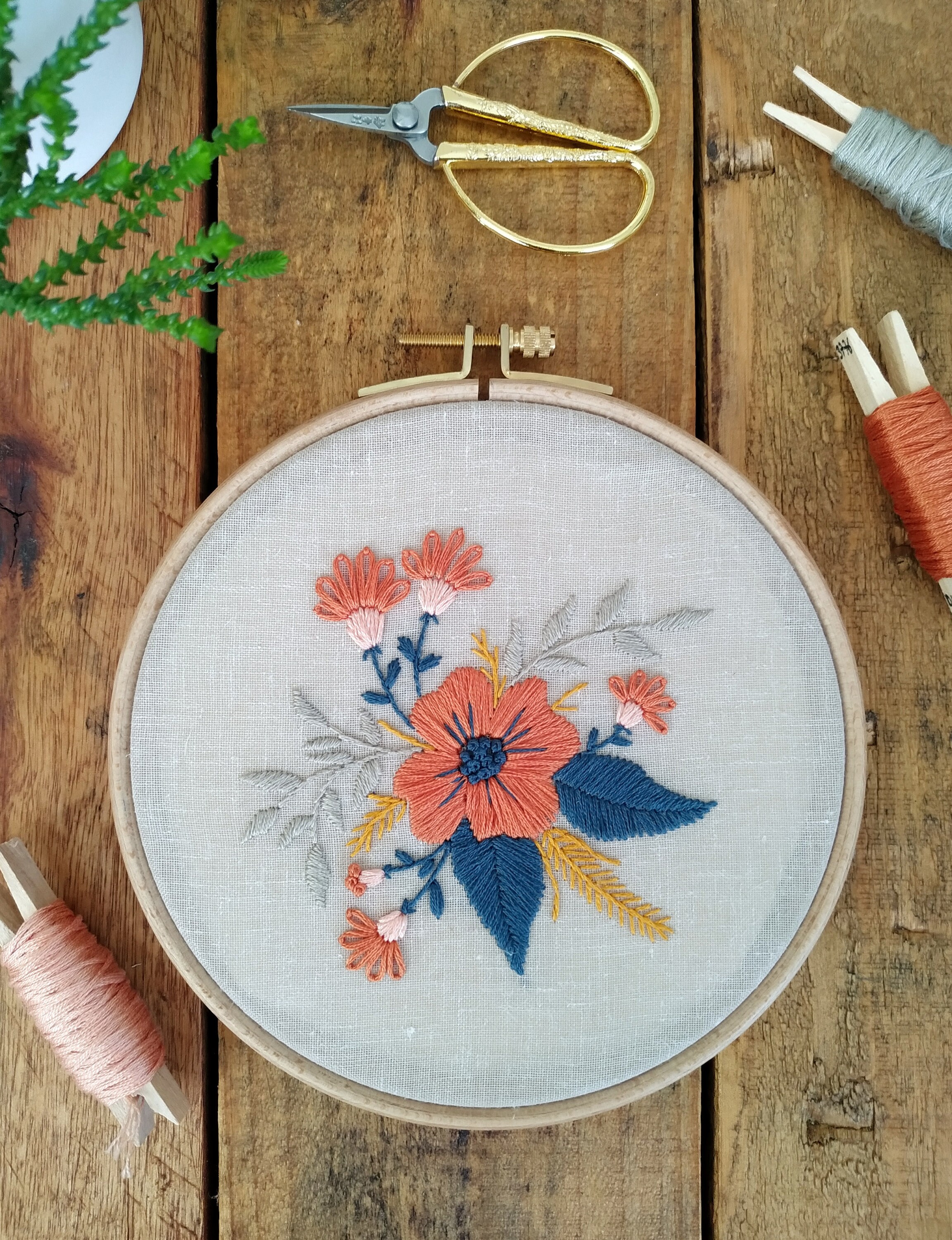 Floral Embroidery Pattern PDF Digital Download Embroidery | Etsy