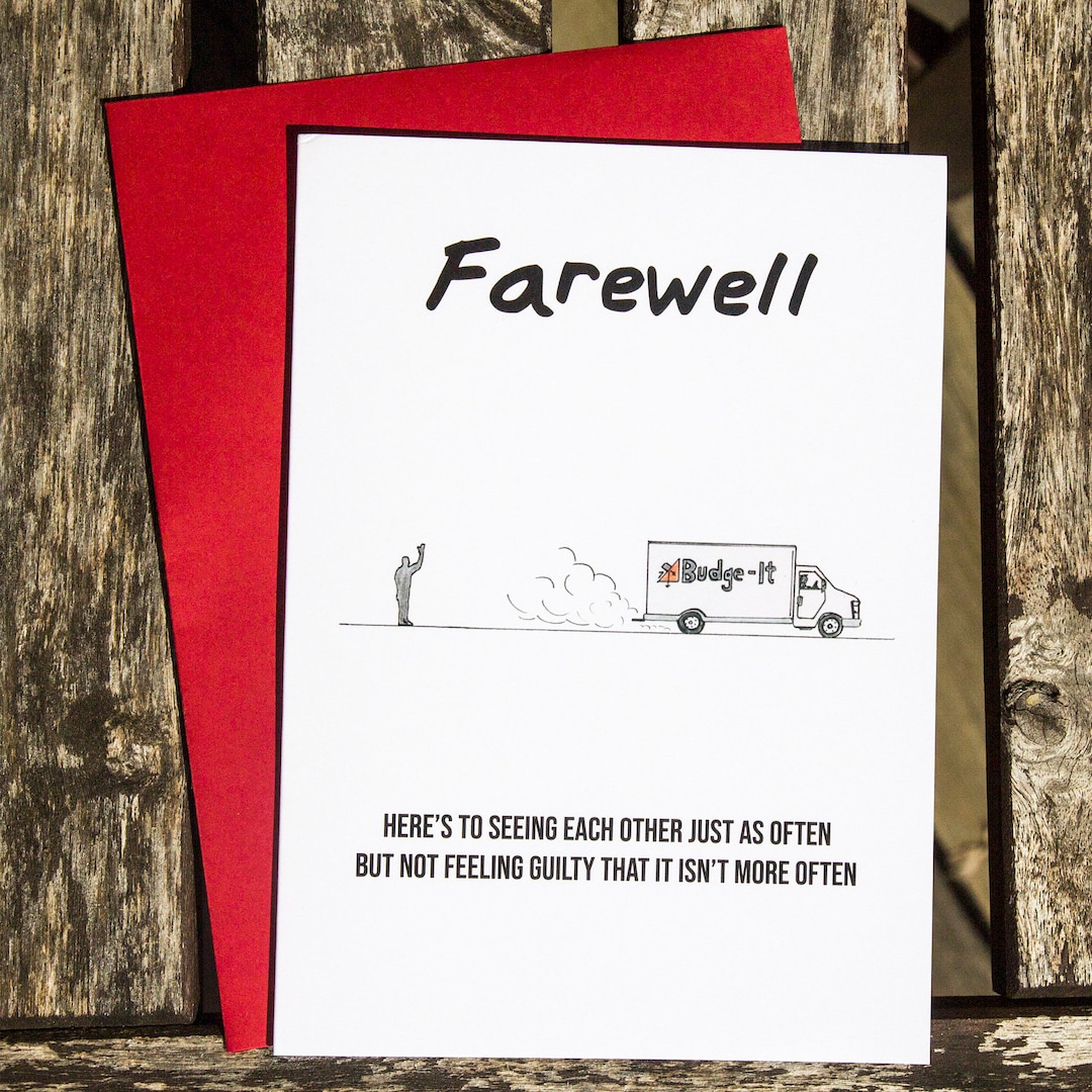 Farewell Card - Goodbye - Funny - Moving Away - Guilty - Etsy