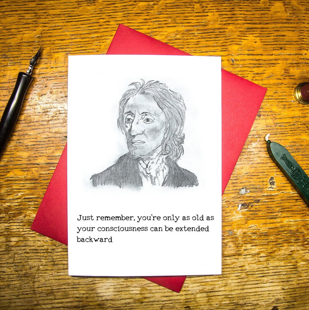 Locke Birthday Card - Philosophy - Funny - Identity - Memory - Etsy