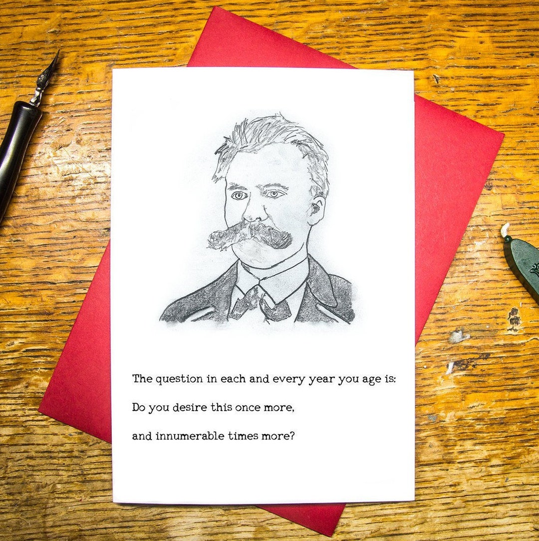 Nietzsche Birthday Card - Philosophy - Funny - Eternal Return - Etsy
