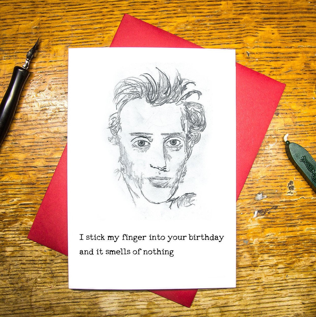 Kierkegaard Philosophy Birthday Card - Funny - Academic - Existential ...