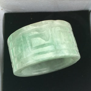 Size 11 Handmade Wide Jadeite Jade Large & Handsome! Apple Green ...
