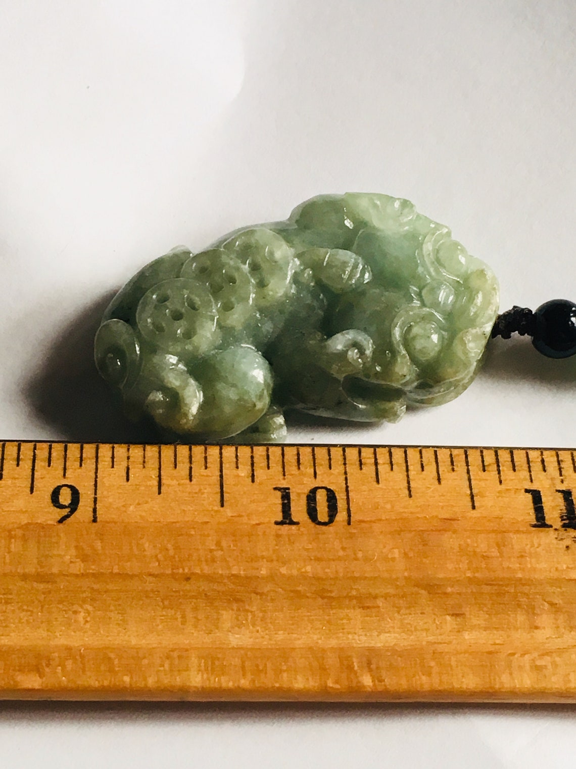 Green Jade Pixiu Large 1.5 Raw Hand-carved Pendant on - Etsy