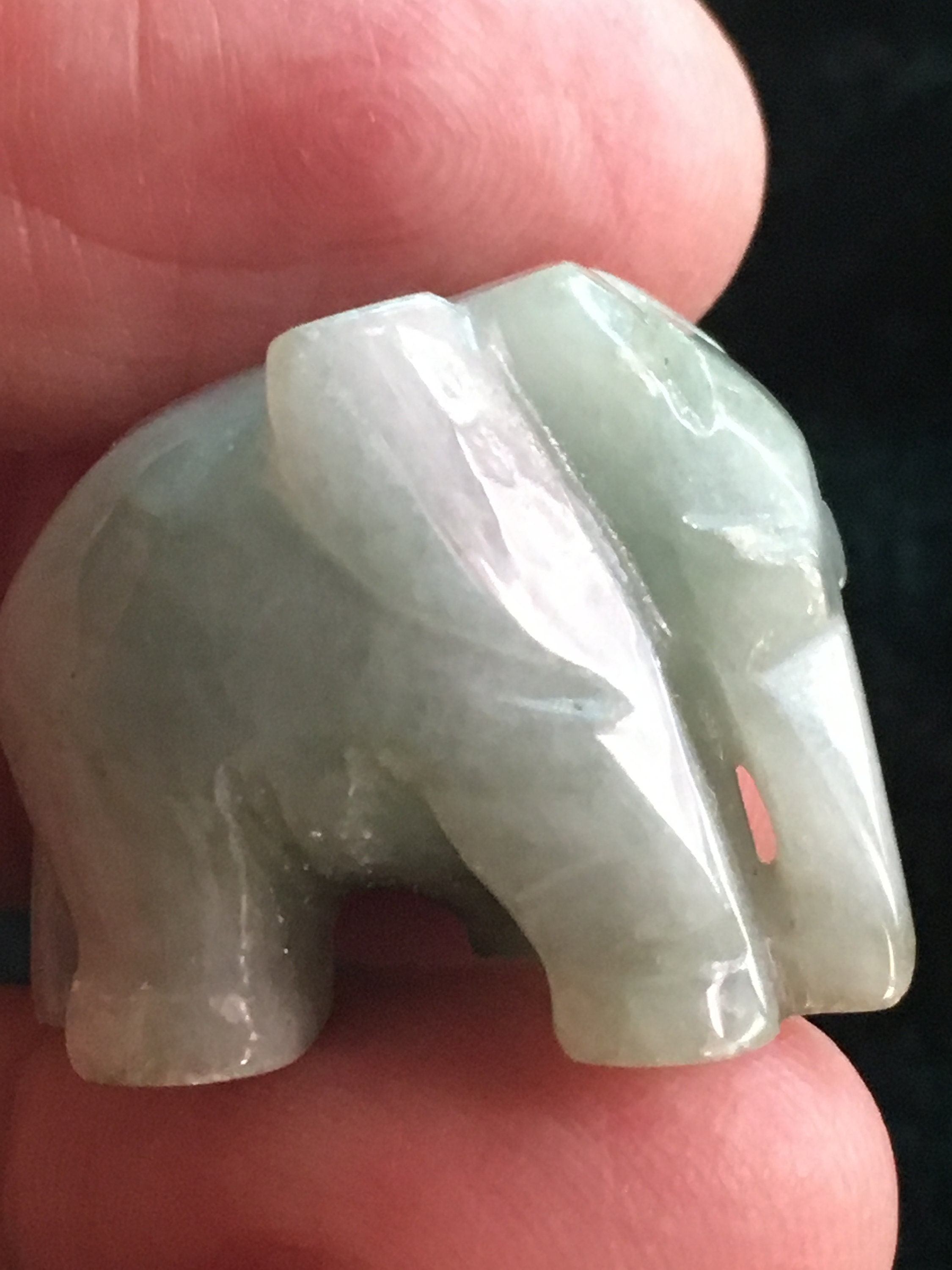 Baby Elephant Jadeite Jade Statue Sculpture Chinese Feng Shui | Etsy