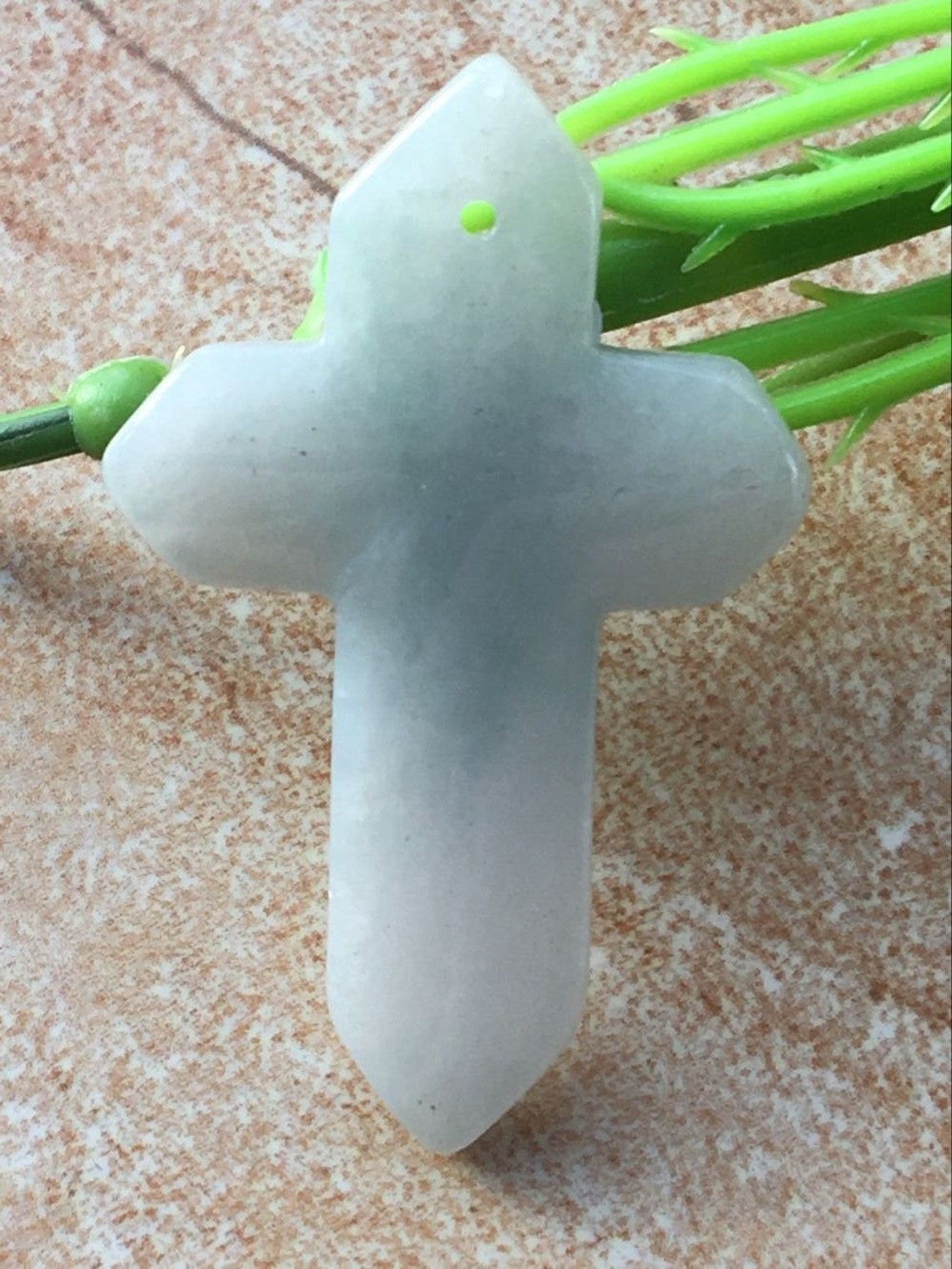 Certified Type A Natural Hand Carved Jade Cross Pendant 0626 - Etsy