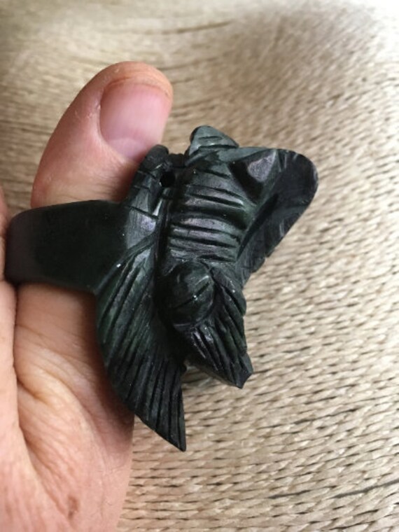 Nephrite Jade 10.5 Spectacular! Black Nephrite Jade W… - Gem