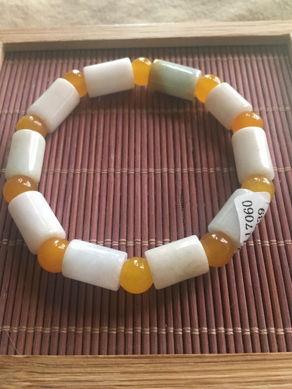 jb046 barrel jadeite bracelet - Gem