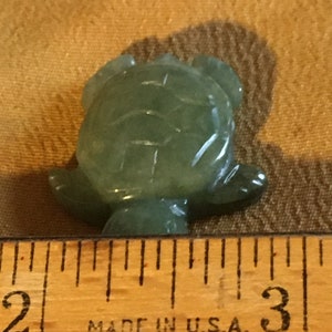 Sweet Pet Turtle! Hand-carved Stone Jadeite Jade in Green #599 40.85ct ...