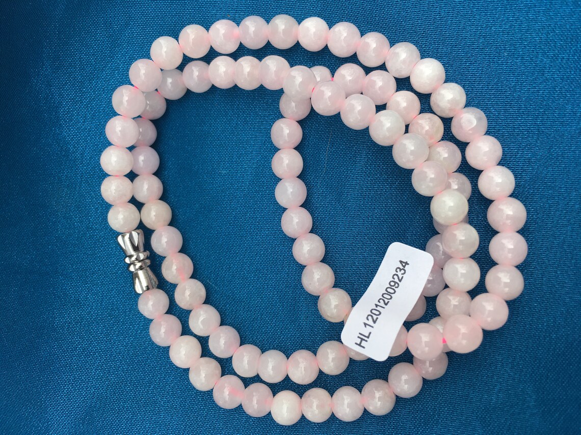 Pink Jadeite Jade Grade A Certified Necklace 6mm Round Beads - Etsy