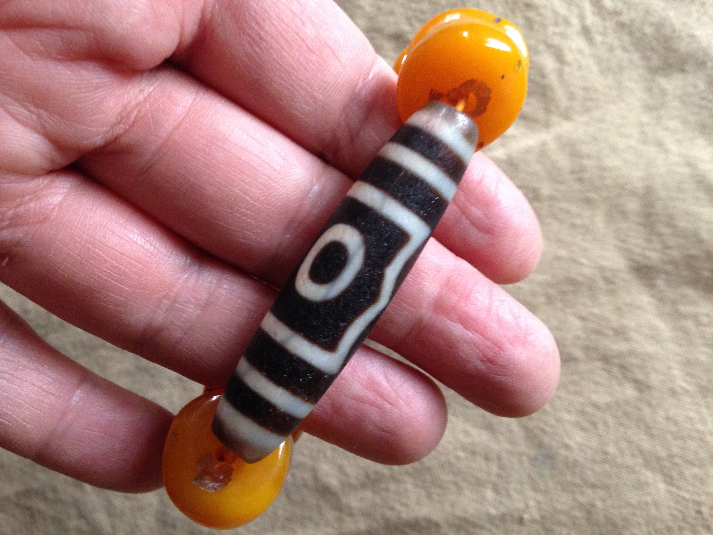 Huge Very Old Dzi Handmade Gzi Tibet 3-Eye Tibetan Prayer | Etsy