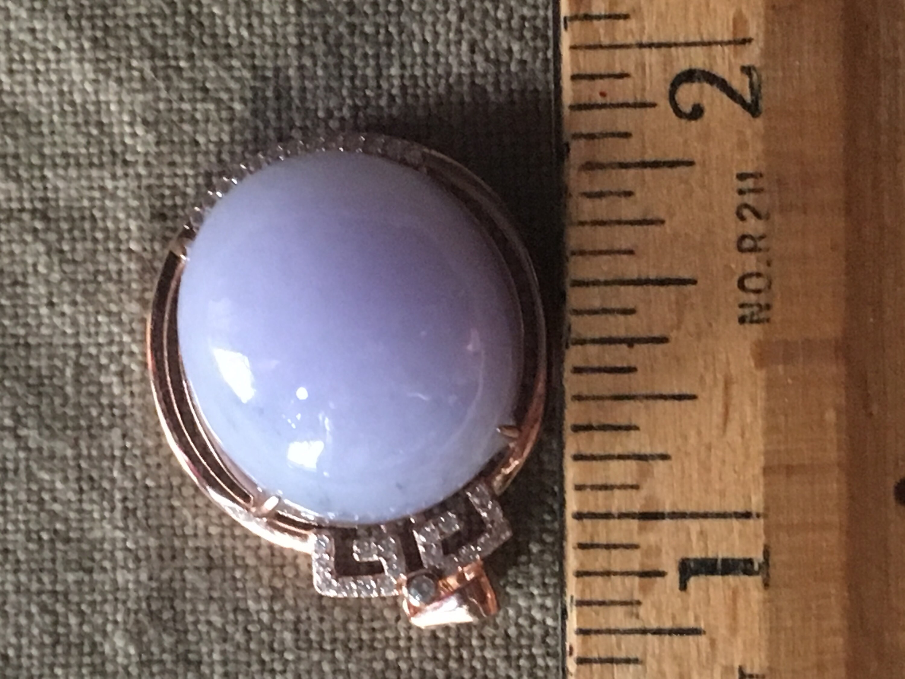 28mm Lavender Jadeite Jade Huge Ball Necklace on Either Rose | Etsy