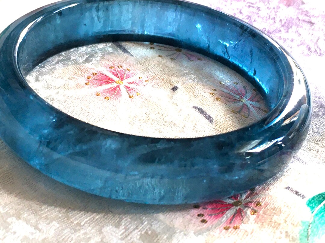 62.52mm Natural Devil Blue Aquamarine Crystal Gemstone Bangle Bracelet Handmade - Etsy