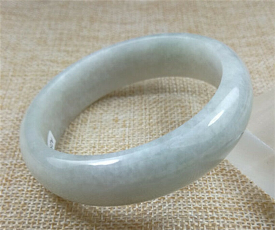 59mm Light Lavender Green Gray Jadeite Jade Unisex Thick - Etsy