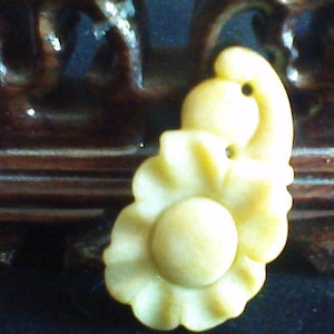 Golden Yellow Jadeite Flower Key Chain or Pendant Certified Type A ...