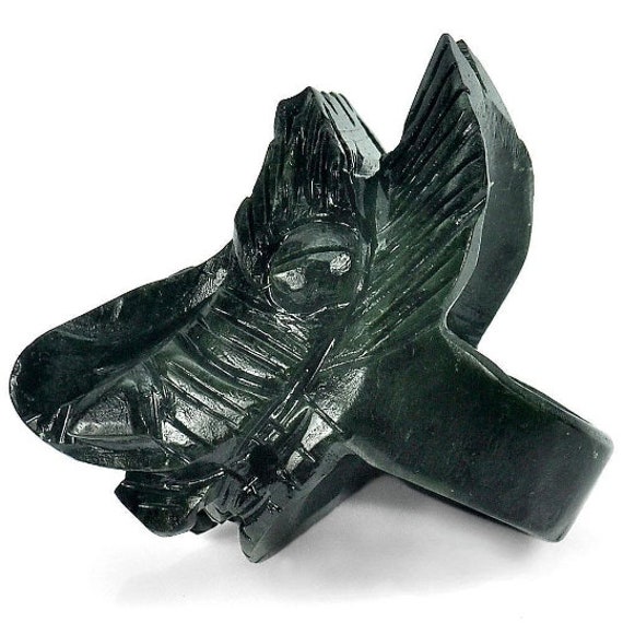 Nephrite Jade 10.5 Spectacular! Black Nephrite Jade W… - Gem