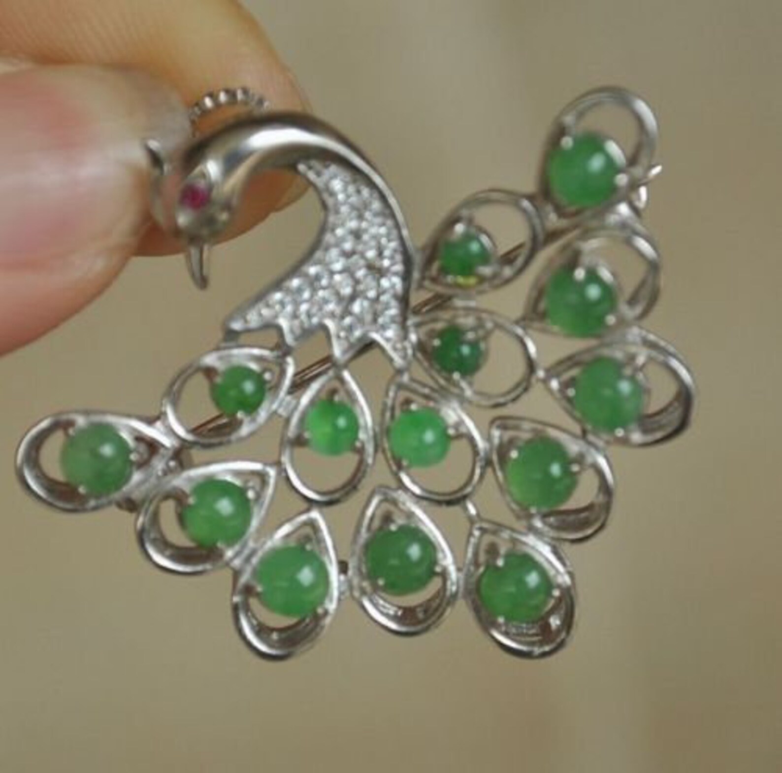 Imperial Green Jadeite Jade Type A 14 Small Cabochon in Silver - Etsy