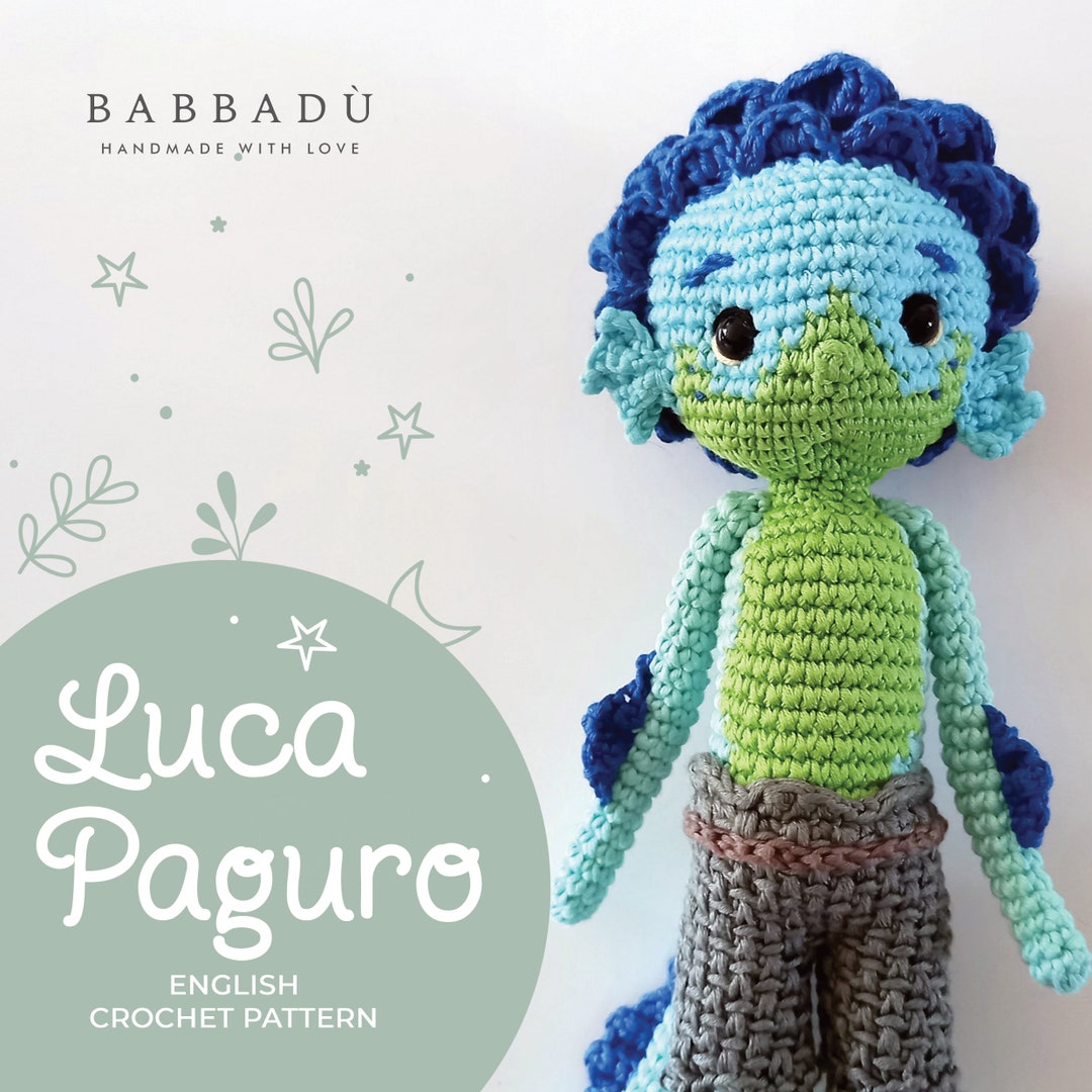 LUCA PAGURO the Sea Monster. Crochet English Pattern. Amigurumi ...