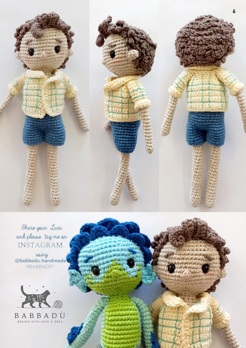 LUCA PAGURO the Human Version. Crochet English Pattern. Amigurumi ...