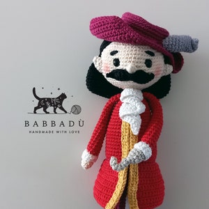 CAPTAIN HOOK Crochet English Pattern. Amigurumi Tutorial. Crochet ...