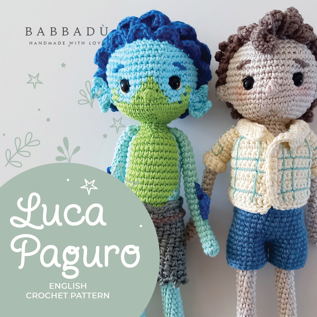 LUCA PAGURO the Sea Monster and Human Version. Crochet English Pattern ...