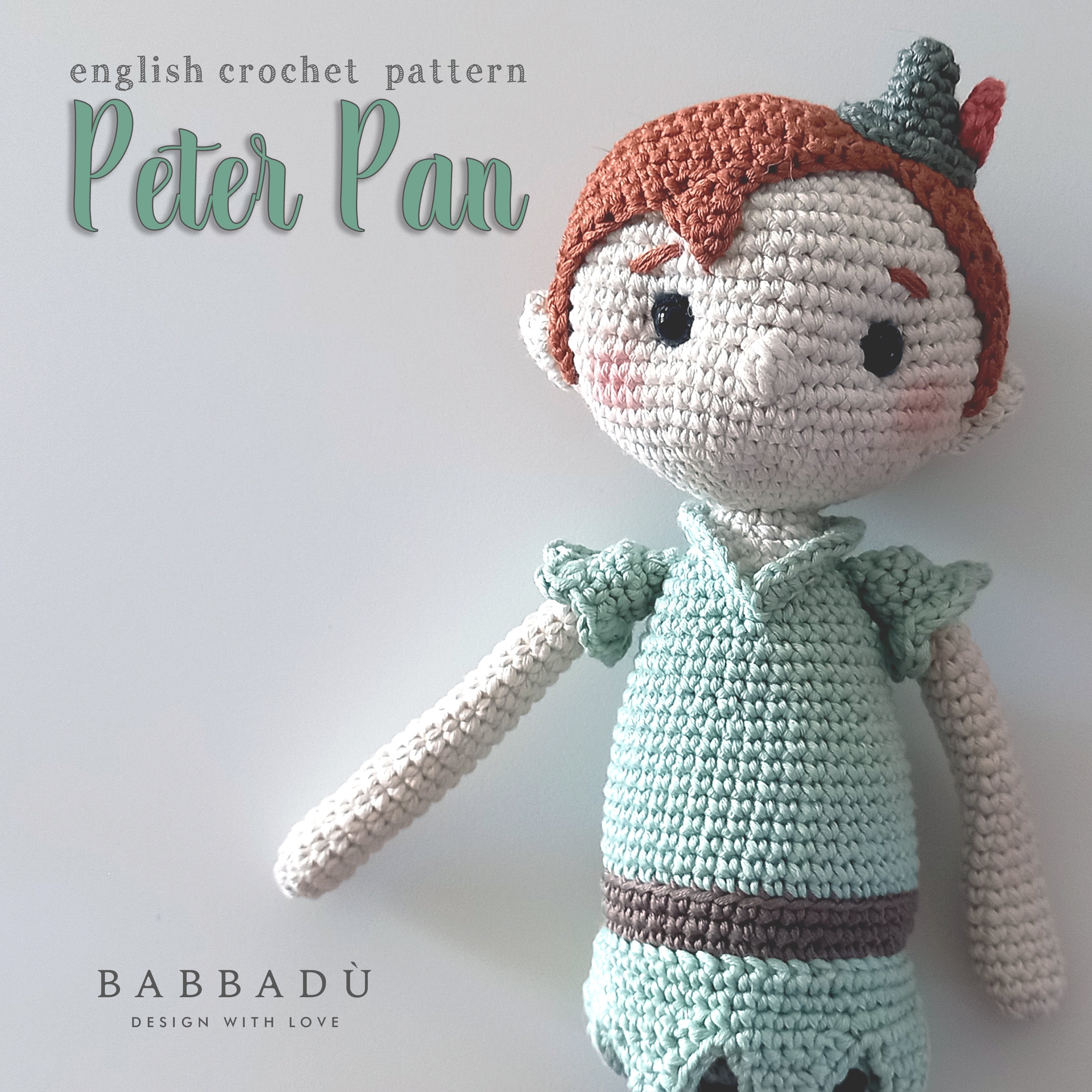 PETER PAN Crochet English Pattern. Amigurumi Tutorials. - Etsy
