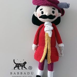 CAPTAIN HOOK Crochet English Pattern. Amigurumi Tutorials. Crochet ...