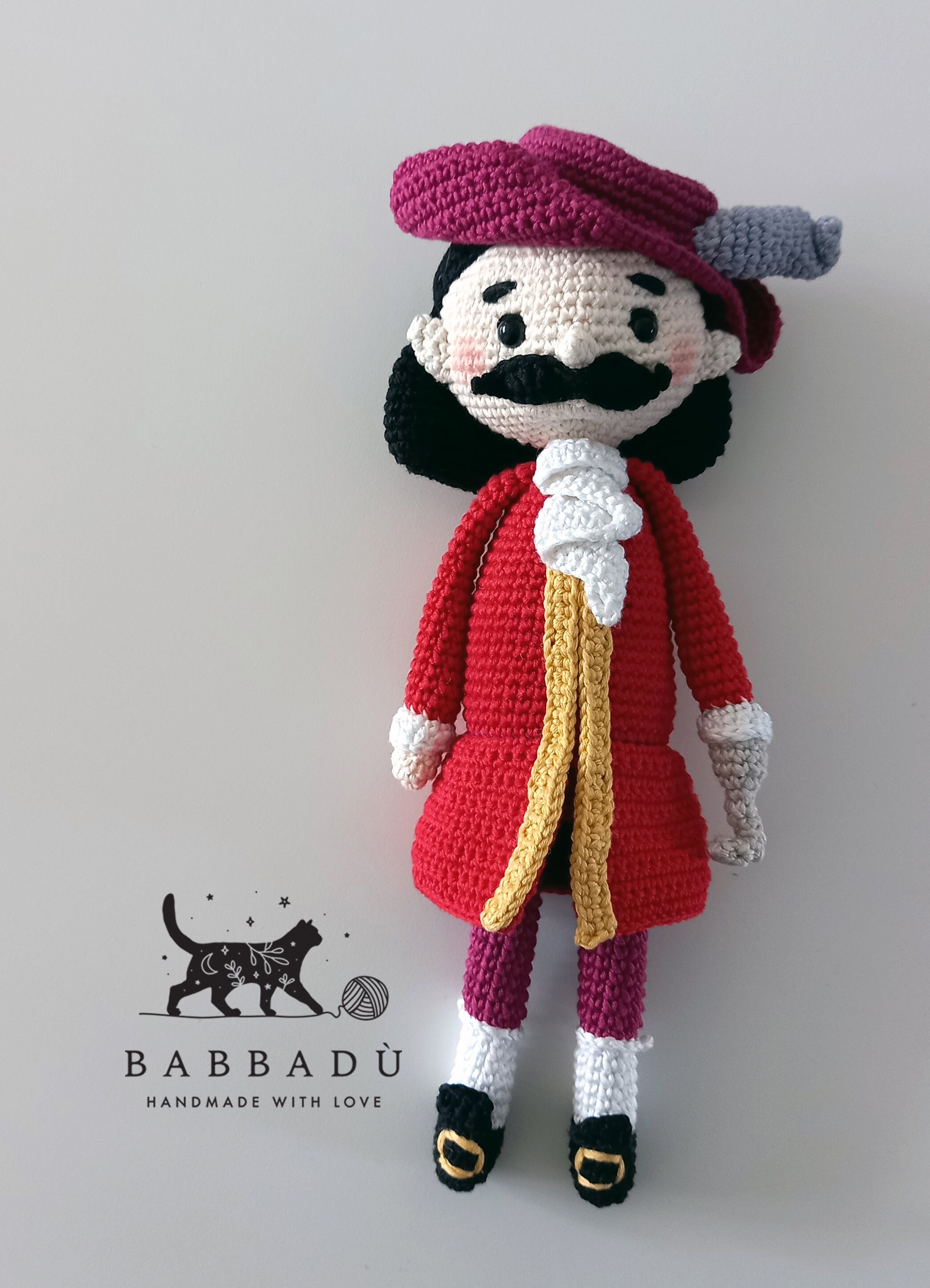 CAPTAIN HOOK Crochet English Pattern. Amigurumi Tutorials. Crochet ...