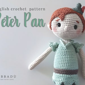 PETER PAN Crochet English Pattern. Tutorial Amigurumi. - Etsy