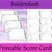 Balderdash Score Cards | Printable - Etsy