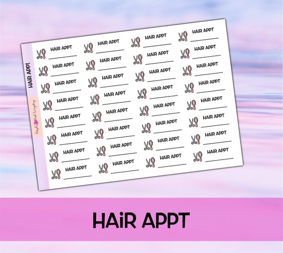 Hair Appointment Sticker Labels | Etsy