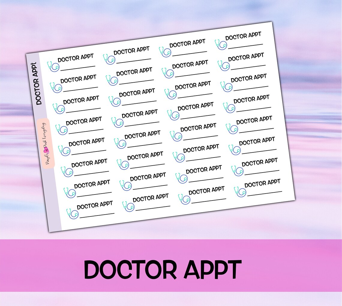 Doctor Appointment Sticker Labels - Etsy UK