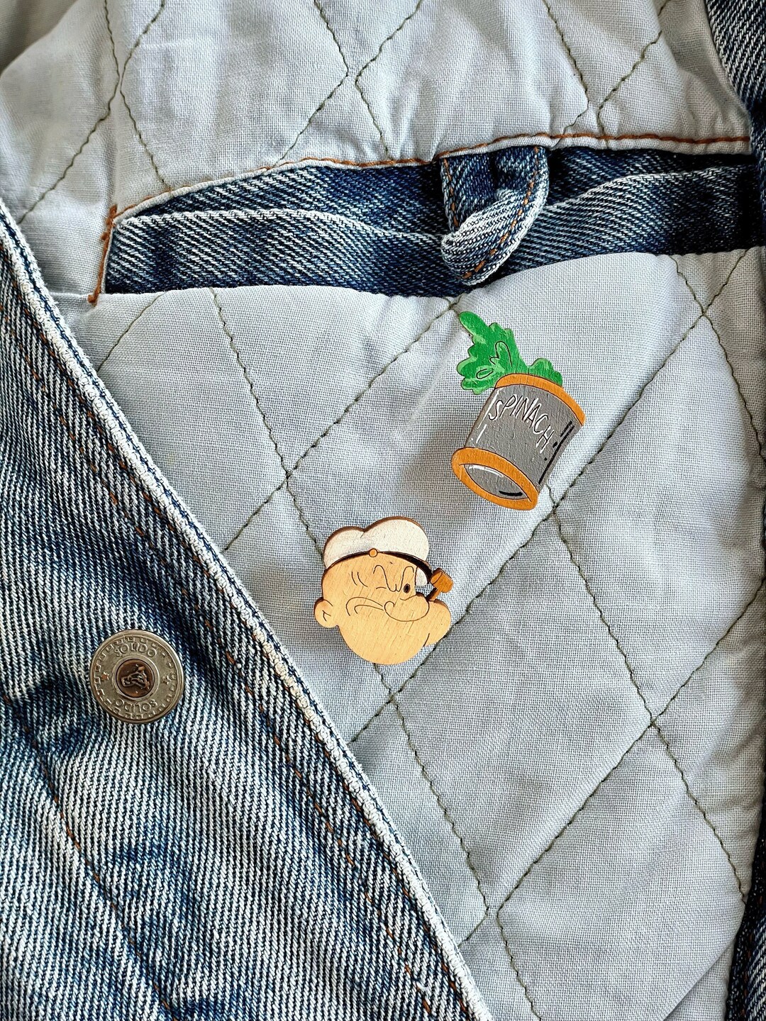Wooden Pins Set: Popeye - Etsy
