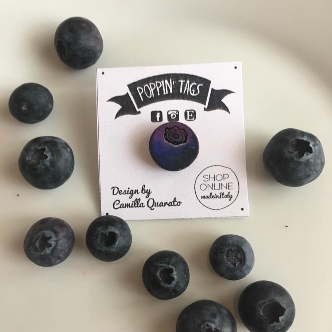 Wooden PIN: BLUEBERRY - Etsy